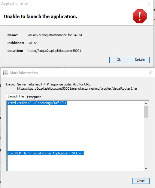 ERROR 403 when open Routing Maintenance in SAP ME... - SAP Community