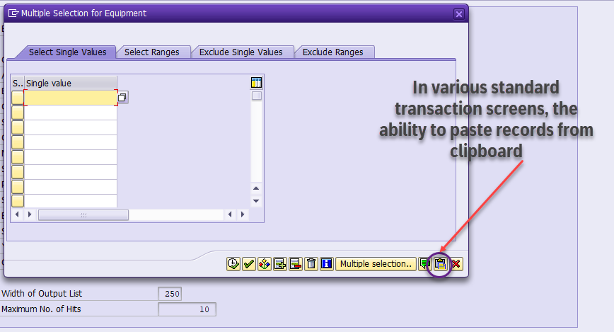 Clipboard Paste Option for Order Serial Number Ass... - SAP Community