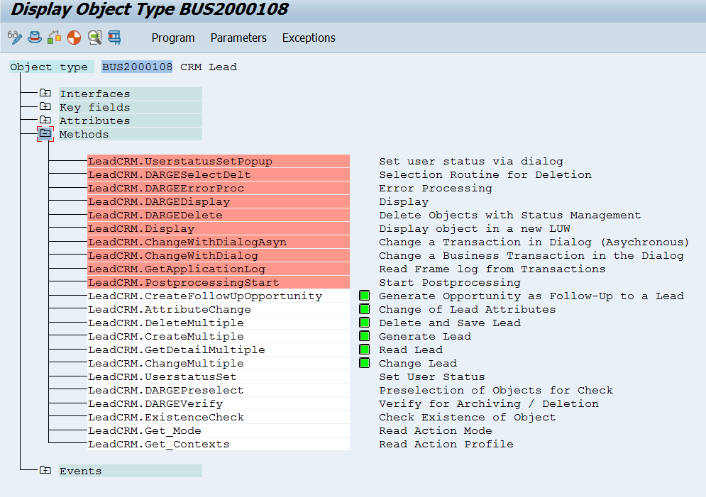 How to test an object type method in SWO1 indepent... - SAP Community