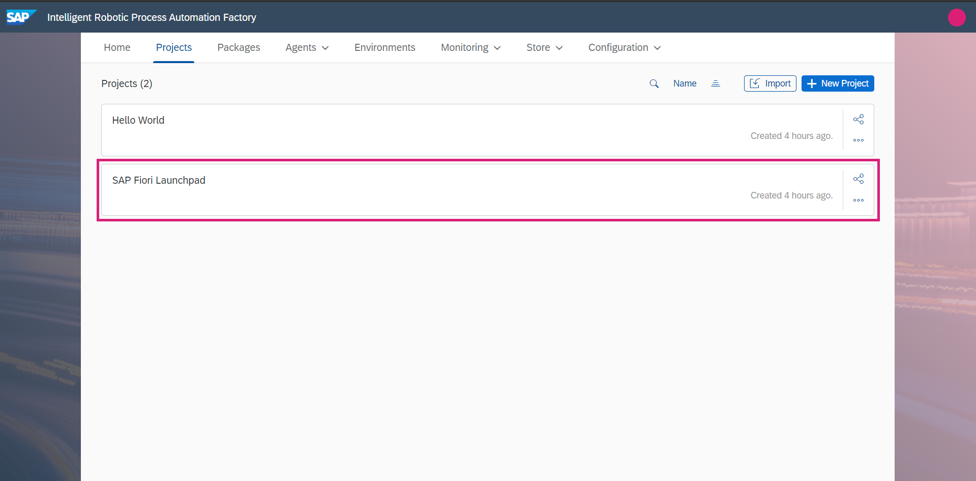 SAP Intelligent RPA 2.0 - Import Project Folder - SAP Community
